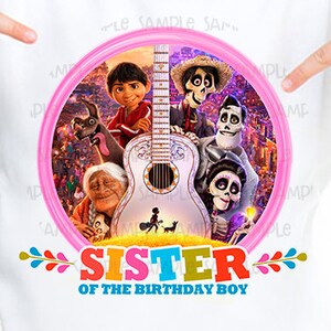 Coco Movie Sister Birthday Coco Disney Birthday Shirt Coco - Etsy