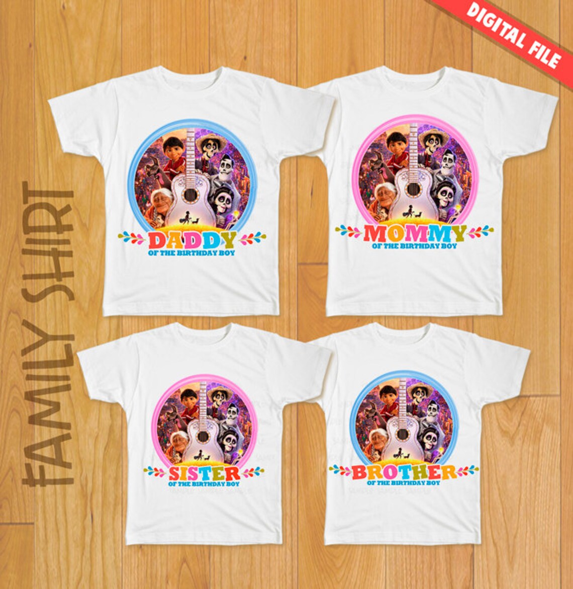 4 Coco Disney Birthday Family Shirt Coco Movie Shirt - Etsy