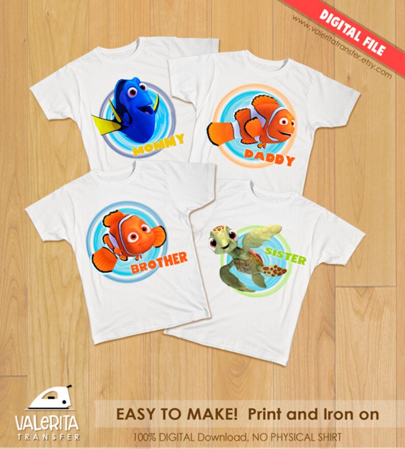 Finding Nemo Birthday Finding Dory Birthday Family Shirt - Etsy