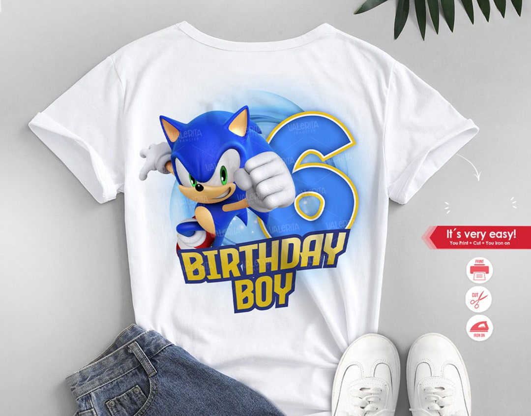 Sonic 6th Birthday Shirt Sonic Png Printable Sonic Clipart - Etsy UK