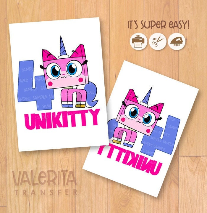 Unikitty Iron on Transfer Unikitty Any Name Birthday Girl | Etsy UK
