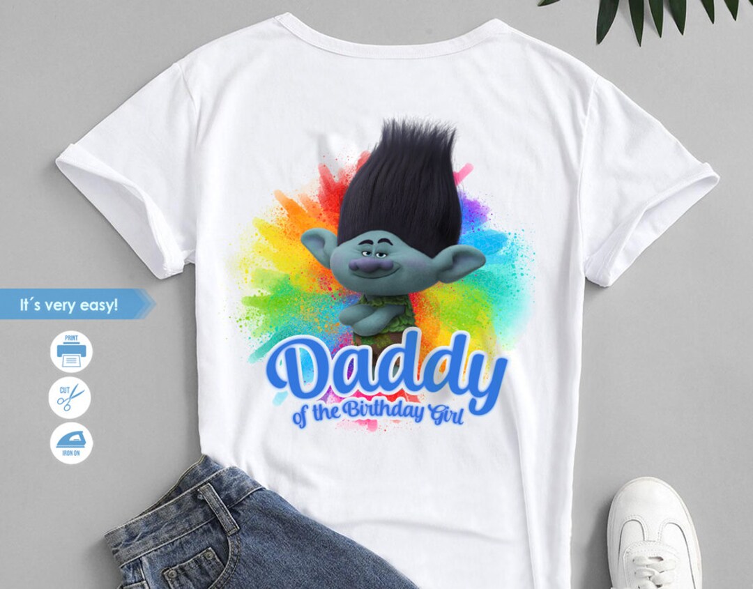 Trolls png, trolls daddy iron on transfer image, decoración de ...