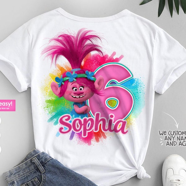 Troll Birthday Shirt Girl - Etsy