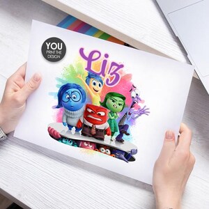 Inside Out 2 Custom Name Shirt Design Personalized PNG Shirt for Kids ...