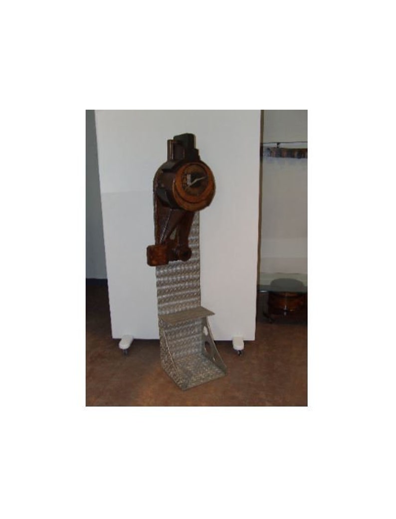 Vintage Wooden Mounted Clock Industrial Salvage Re-purposed - Etsy