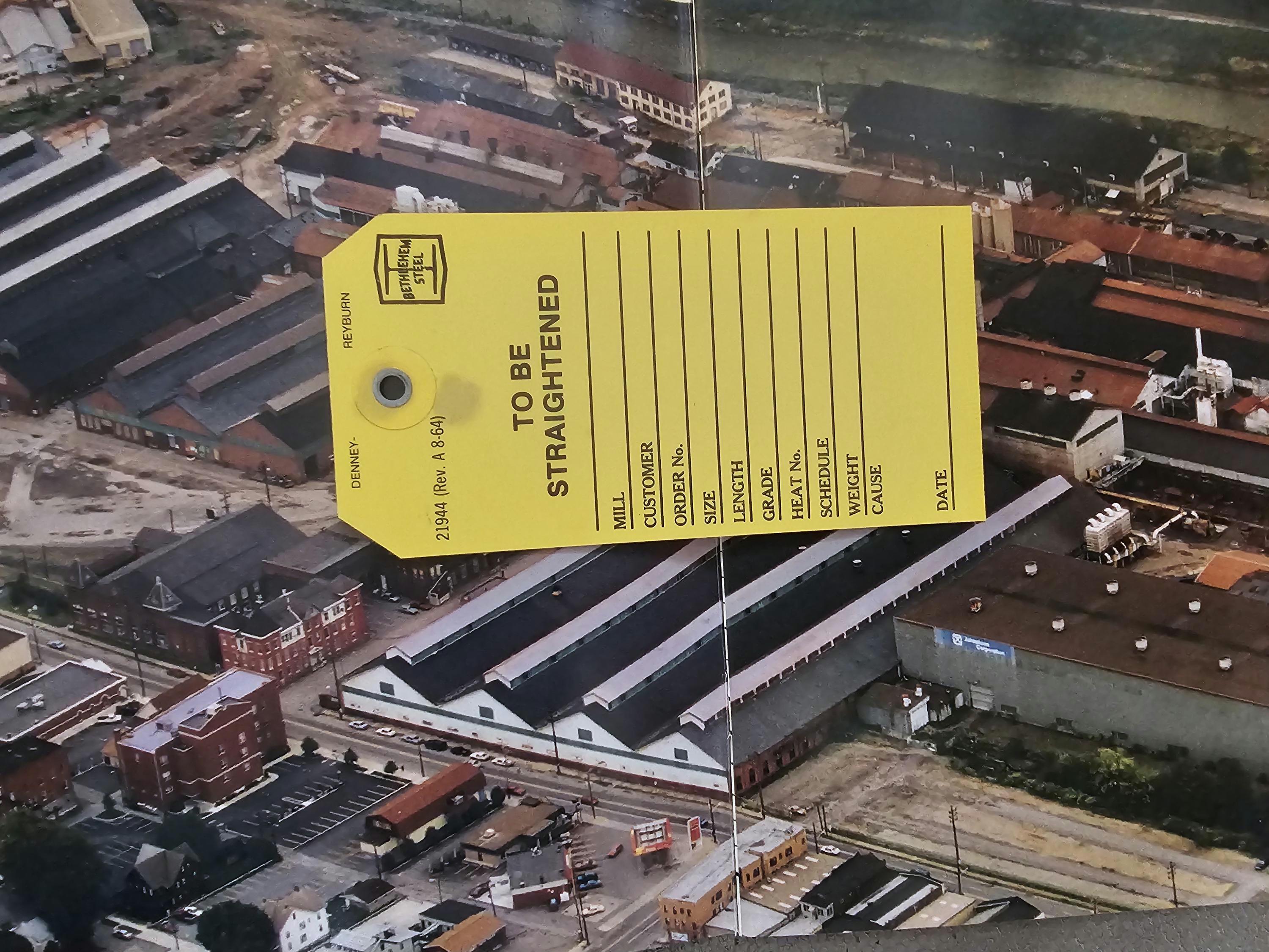 Vintage Bethlehem Steel Mill Original Advertising Logo Tag Industrial ...