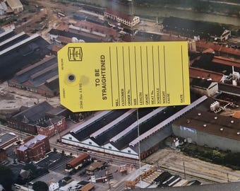 Vintage Bethlehem Steel Mill Original Advertising Logo Tag Industrial ...