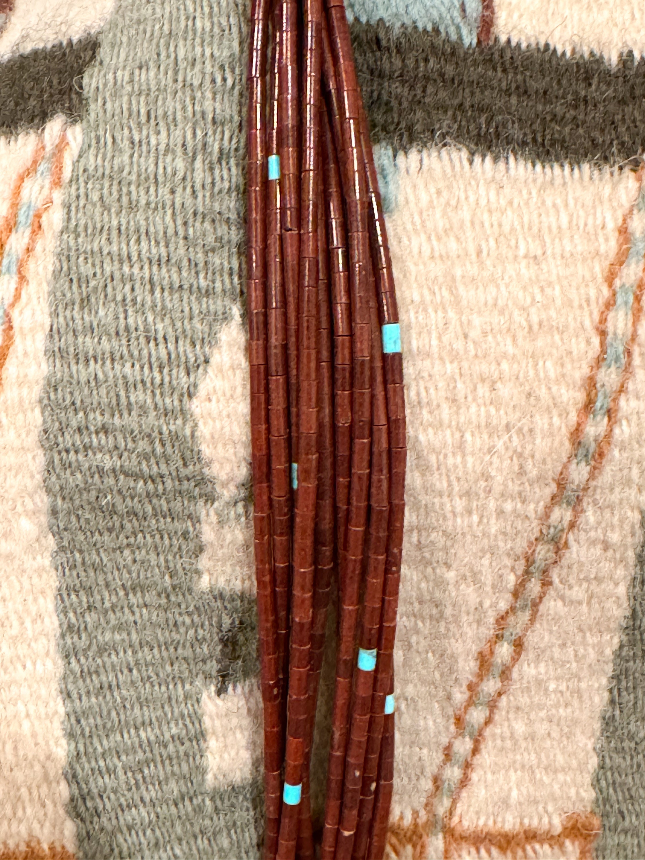 Exquisite Vintage Santo Domingo Ten Strand Hand Rolled Pipestone ...