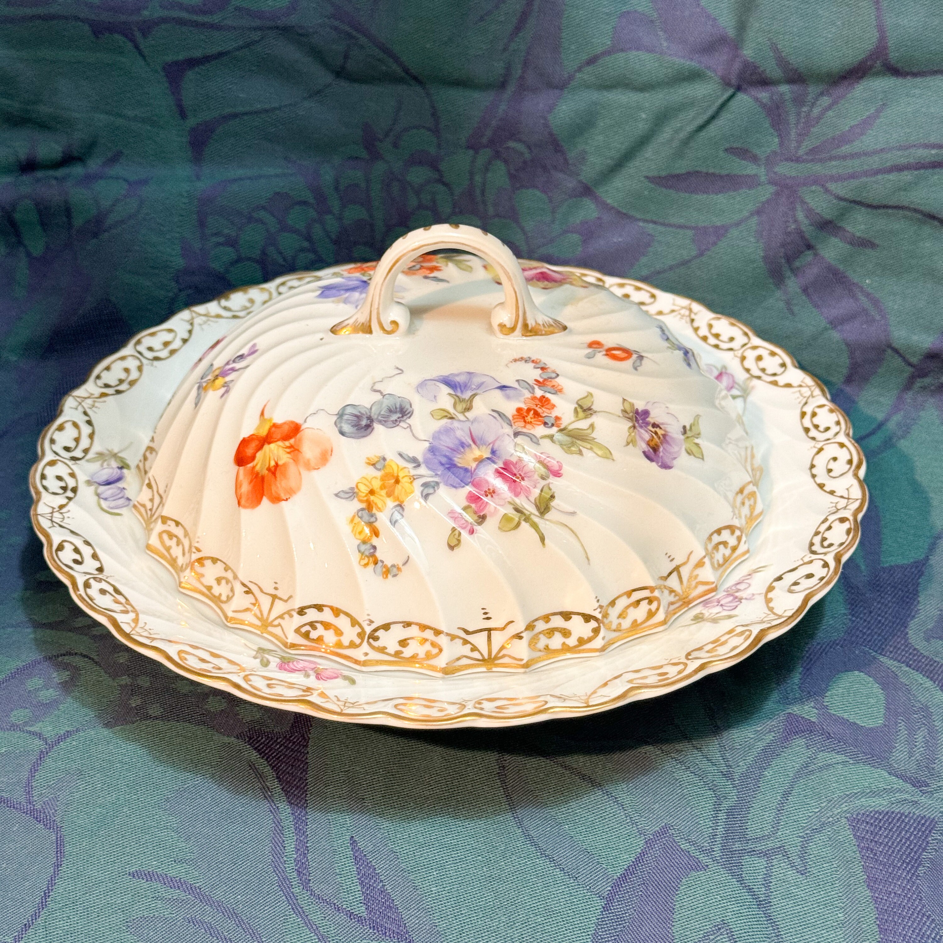 Antique Nymphenburg Porcelain Beautifully Hand Painted Floral Covered ...