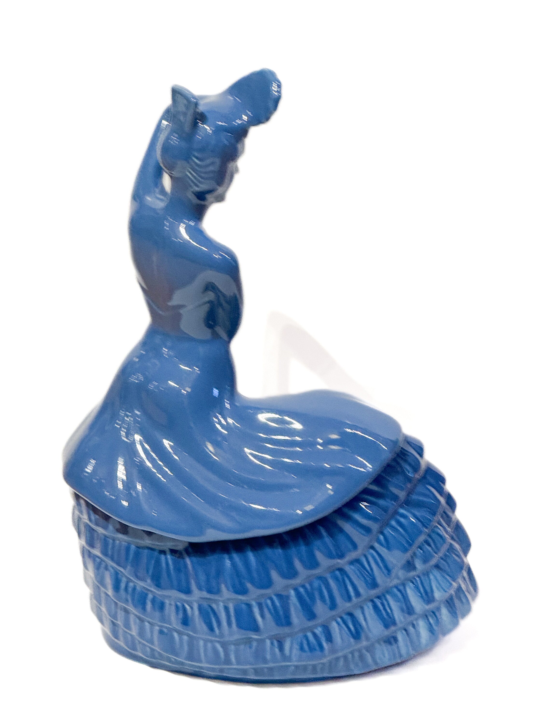 Rare Homer Laughlin Fiestaware Dancing Lady Cookie Jar-lapis Blue New ...