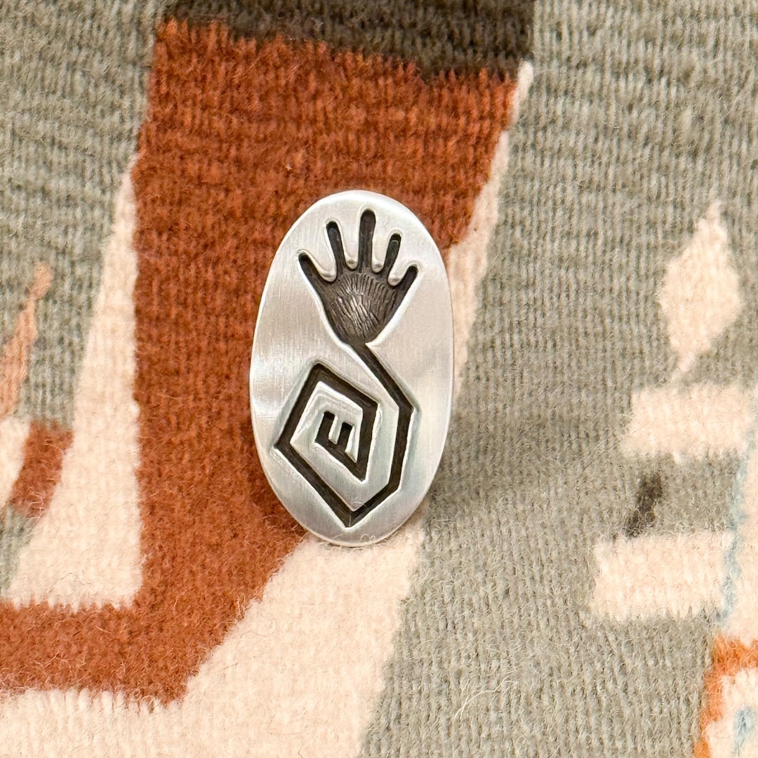 Marvelous Vintage Hopi Sterling Silver Overlay Ring by Master ...