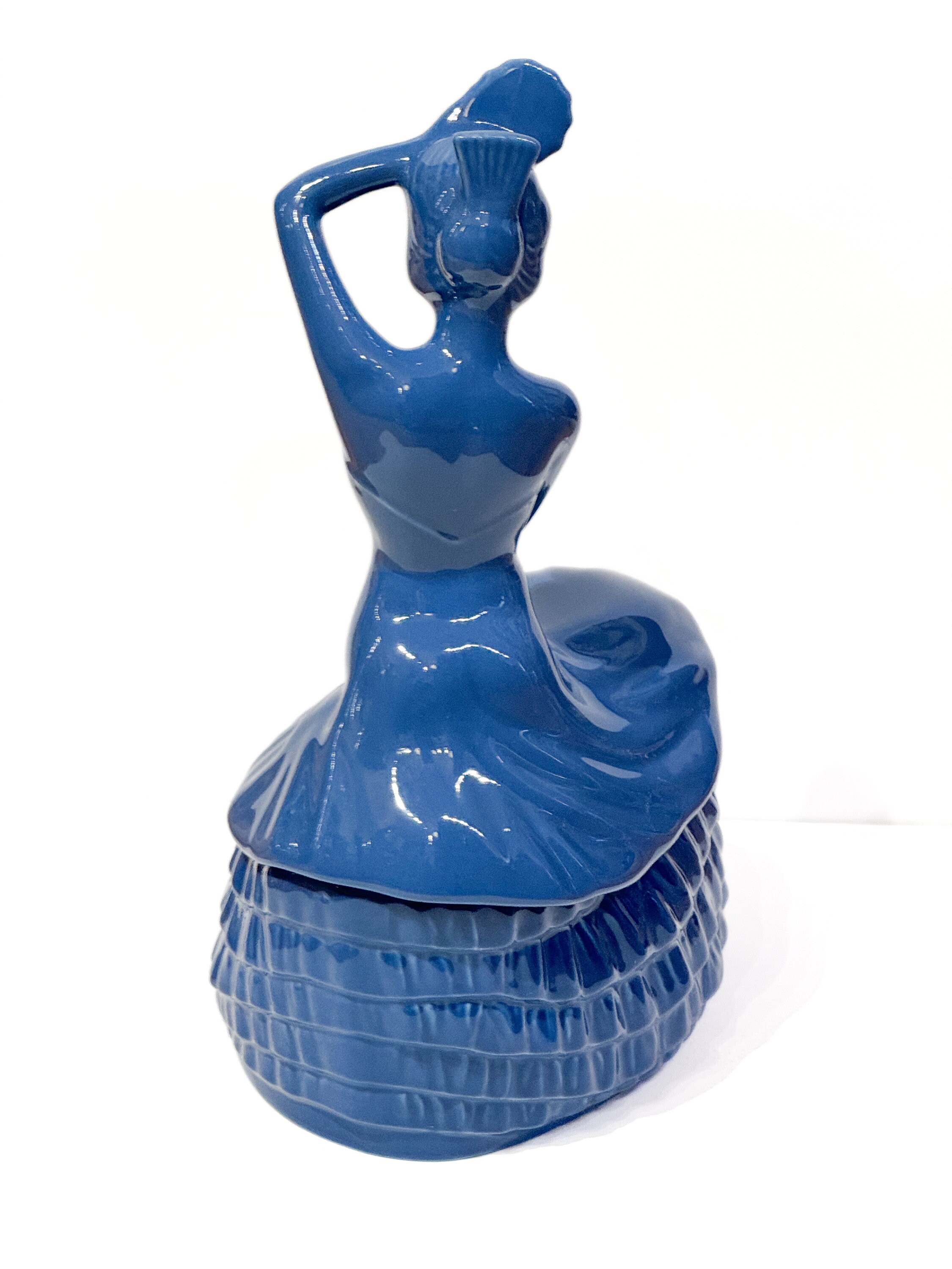 Rare Homer Laughlin Fiestaware Dancing Lady Cookie Jar-lapis Blue New ...