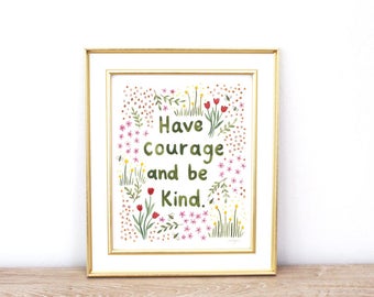 Be kind wall art | Etsy