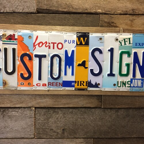 Custom License Plate Signs Personalized Gift Custom Gifts - Etsy