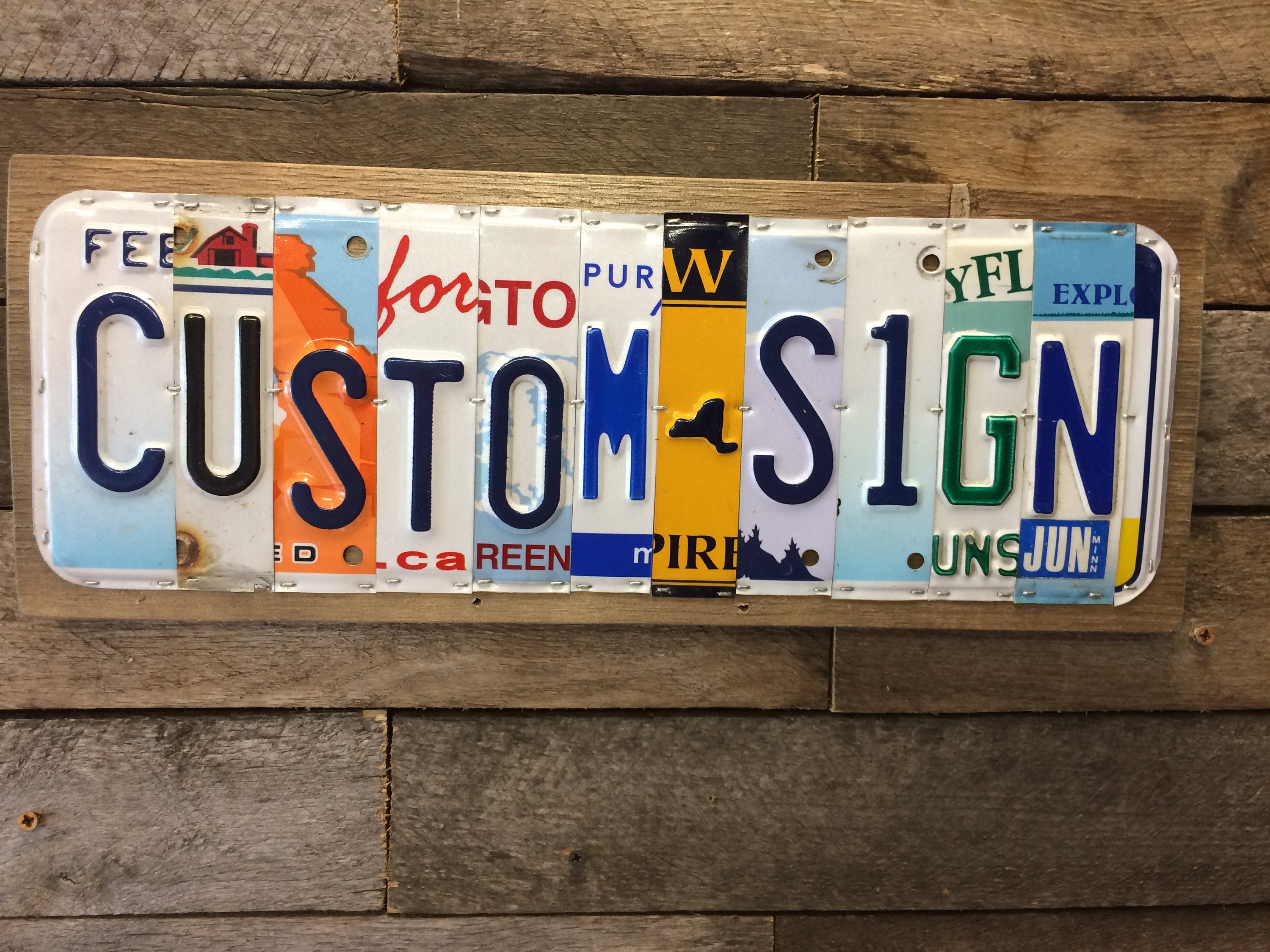 Construction License Plate