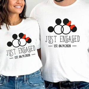 Just Engaged Couple Matching Shirts, Disneyland Honeymoon Shirt ...