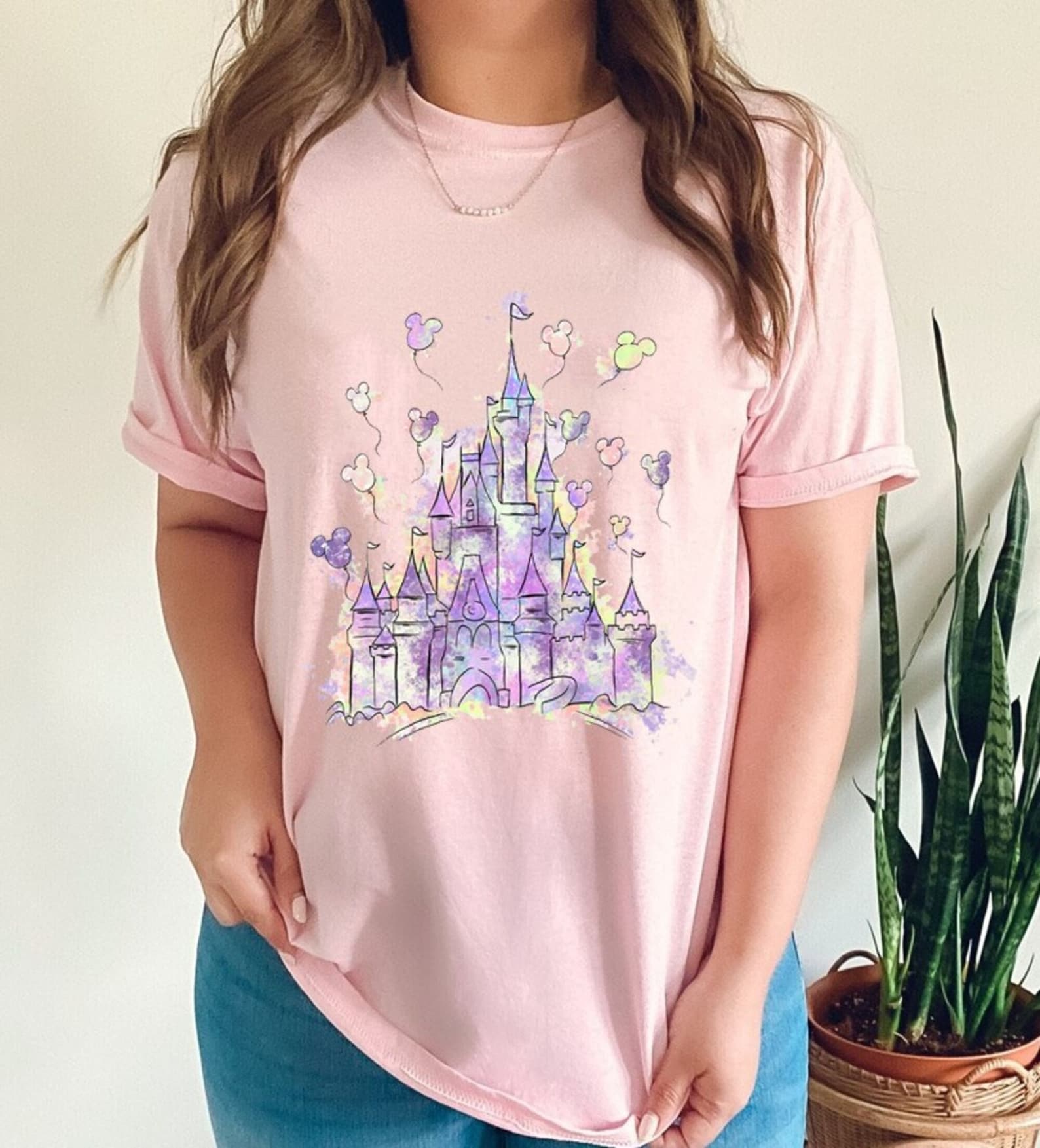 Disneyland Watercolor Castle Shirts, Family Vacation Shirt, Family Trip ...