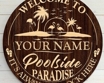 Wooden Pool Signs - Etsy