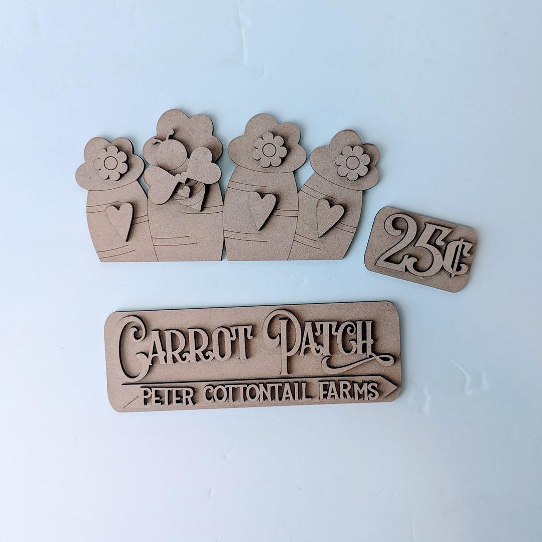 Carrot Patch MDF Craft Kit: Tiered Tray Decor (unassembled & Unpainted ...