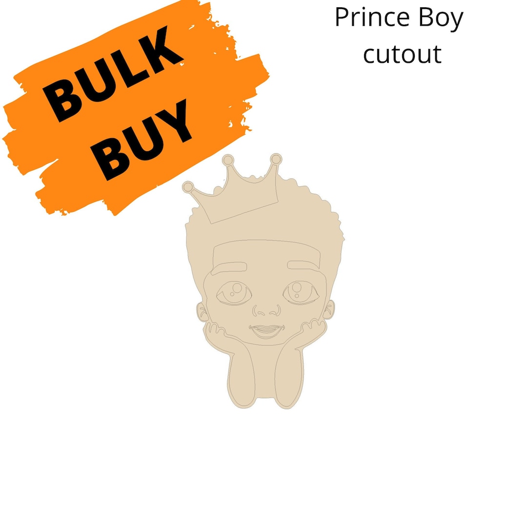 BULK BUY 12" Prince Boy Wood Cutout, Boy Silhouette, Wood Blank, Wreath ...