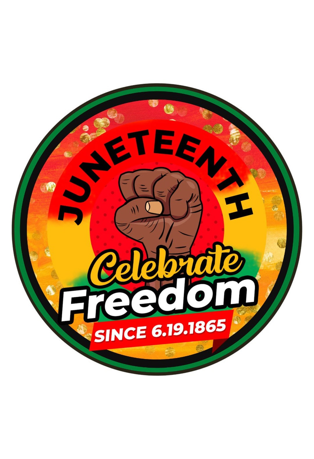 Juneteenth Freedom Round Sign: Black History Wreath Attachment - Etsy