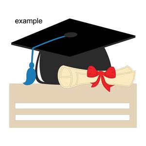 Graduation Wreath Rail, Cap and Diploma, Door Hanger, Grad Night Gift ...