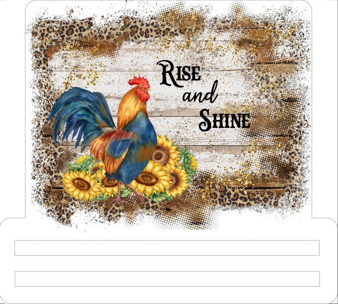 Rise & Shine Rooster Rectangle Wreath Rail Farmhouse Wreath - Etsy