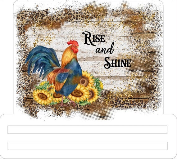 Rise & Shine Rooster Rectangle Wreath Rail Farmhouse Wreath | Etsy