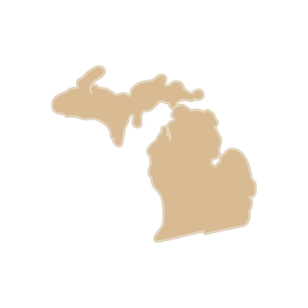 Michigan Wood Cutout for DIY Projects - Etsy