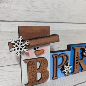Brrr Winter Word Block: DIY Home Decor Craft Kit - Etsy