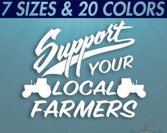 Support your local Farmer bumper sticker black and white cow | Etsy