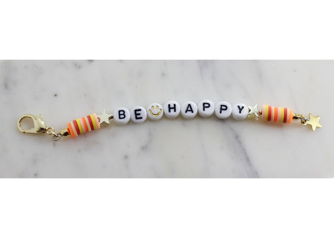 Be Happy Keychain - Etsy
