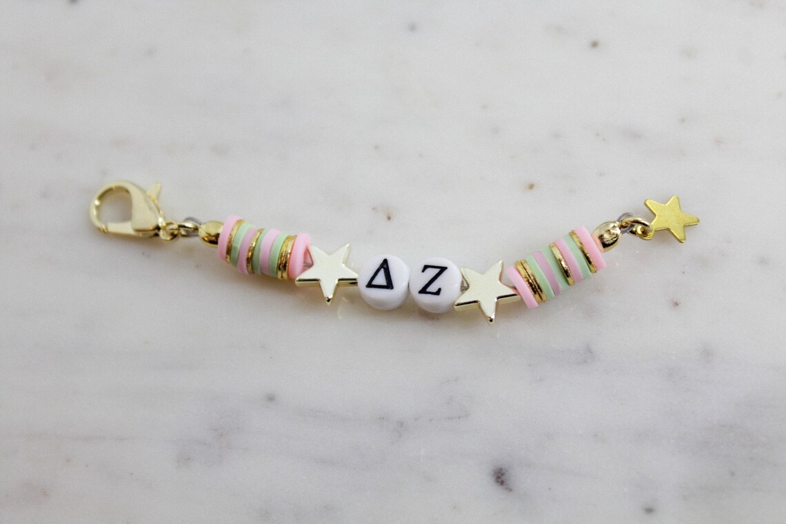Delta Zeta Greek Keychain - Etsy