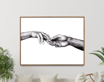Holding Hands Wall Art Holding Hands Print Black and White - Etsy