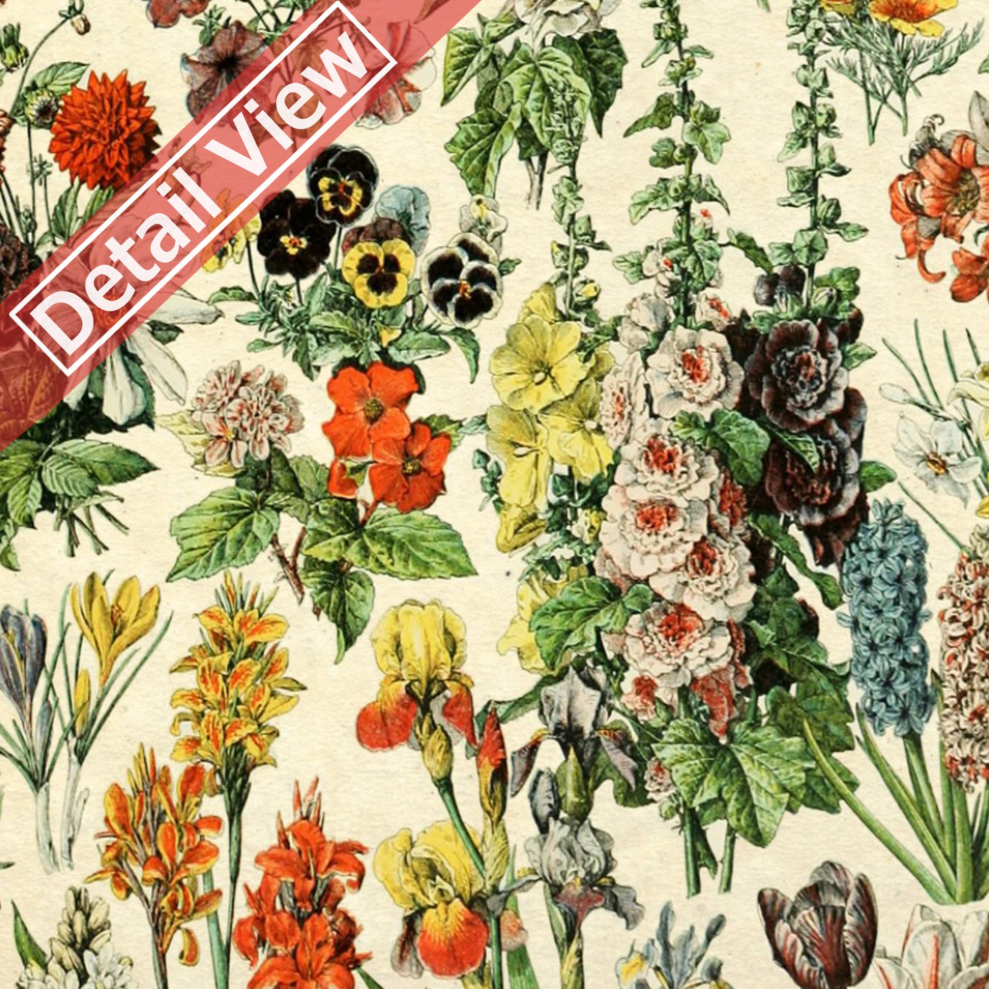 Vintage Flowers Poster Floral Print Antique Botanical - Etsy UK