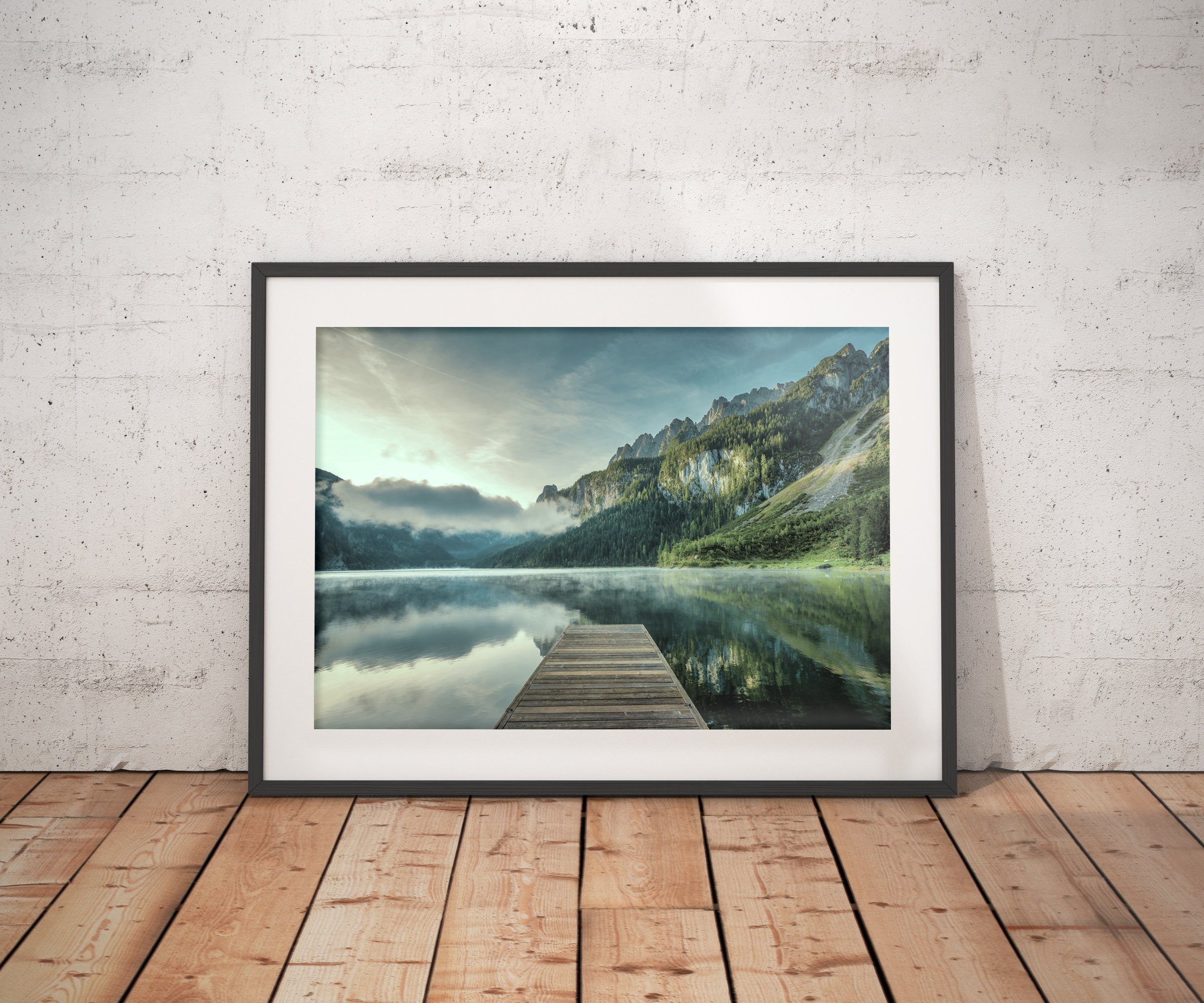 Mountain Lake Print, Mountain Lake Wall Art, Nature Landscape ...