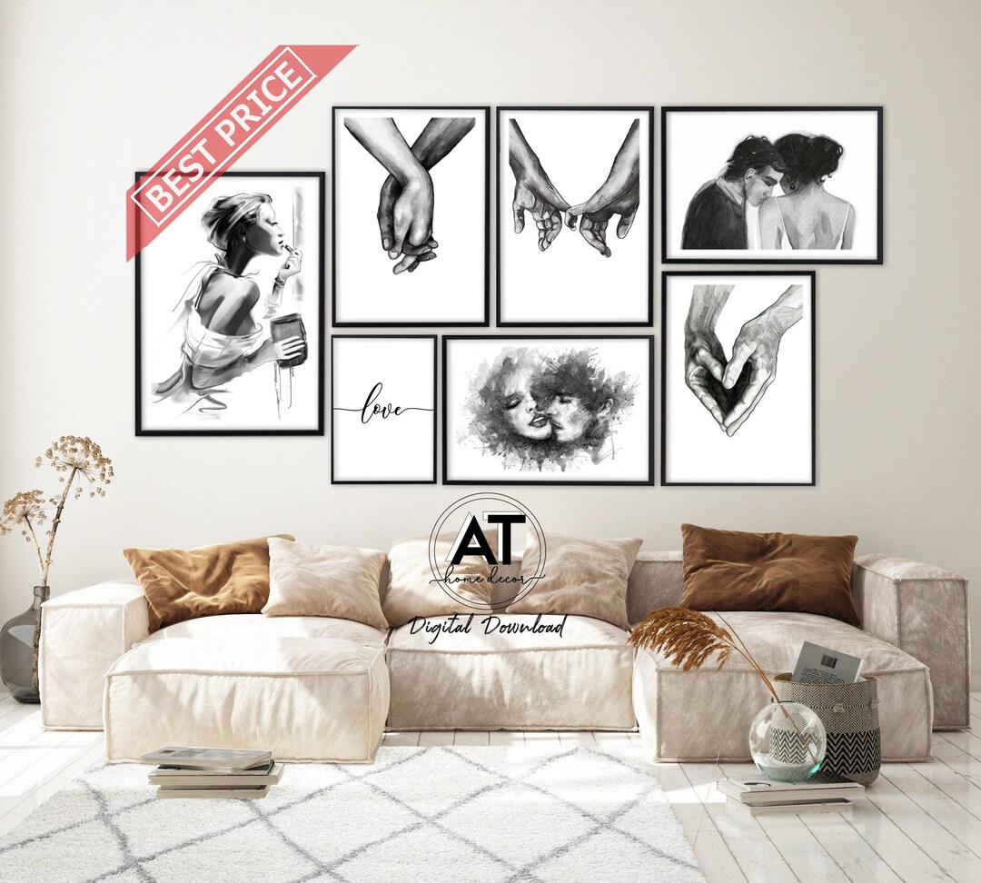 Holding Hands Print, Hands Drawing Print, Holding Hands Art, Couple and ...