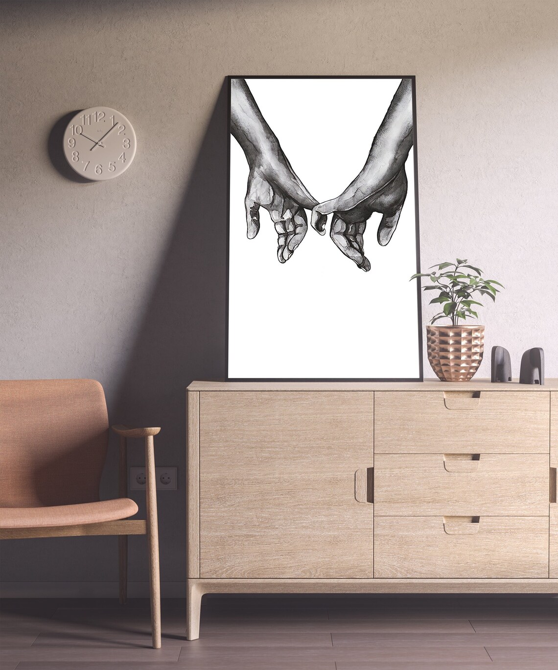 Holding Hands Wall Art, Holding Hands Print, Black and White Hands ...