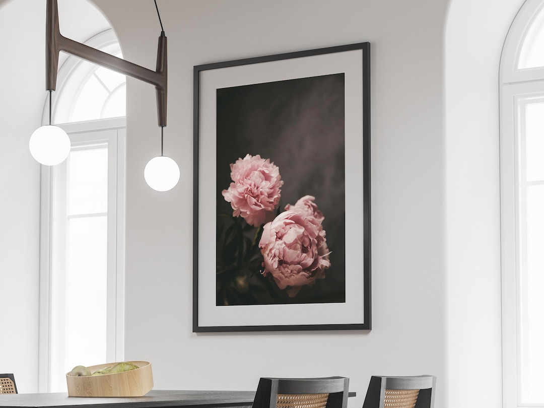 Pink Peony Flower Print, Peony Wall Art, Peony Photography Print ...