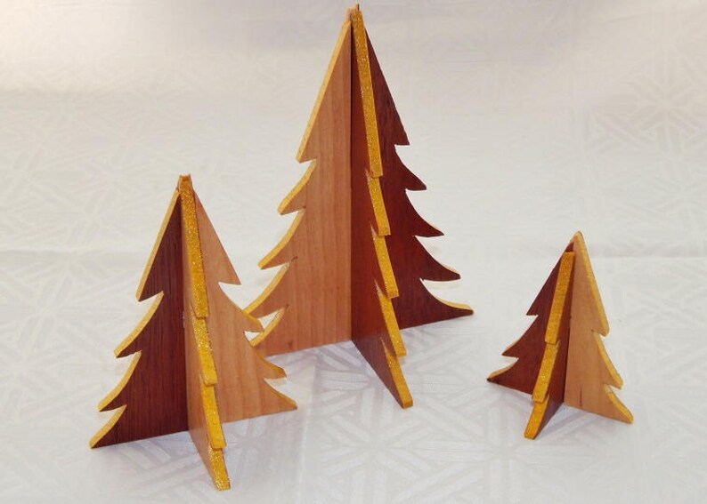 Colorful Standing Christmas Tree Decorations - Etsy