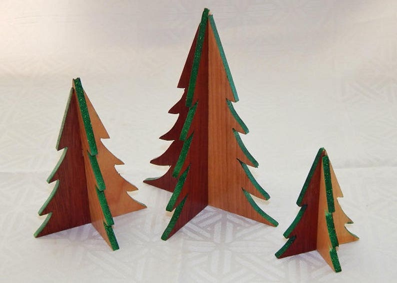 Colorful Standing Christmas Tree Decorations - Etsy