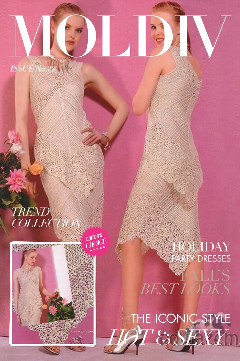 Model chic crochet dress Shemas and international diagrams with ...