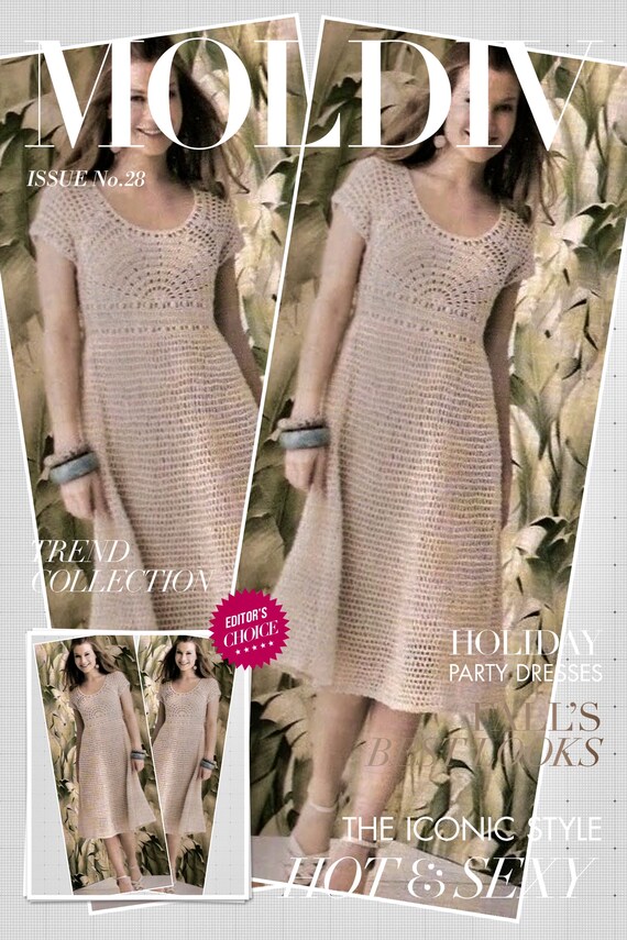 Model chic crochet dress Shemas and international diagrams with ...