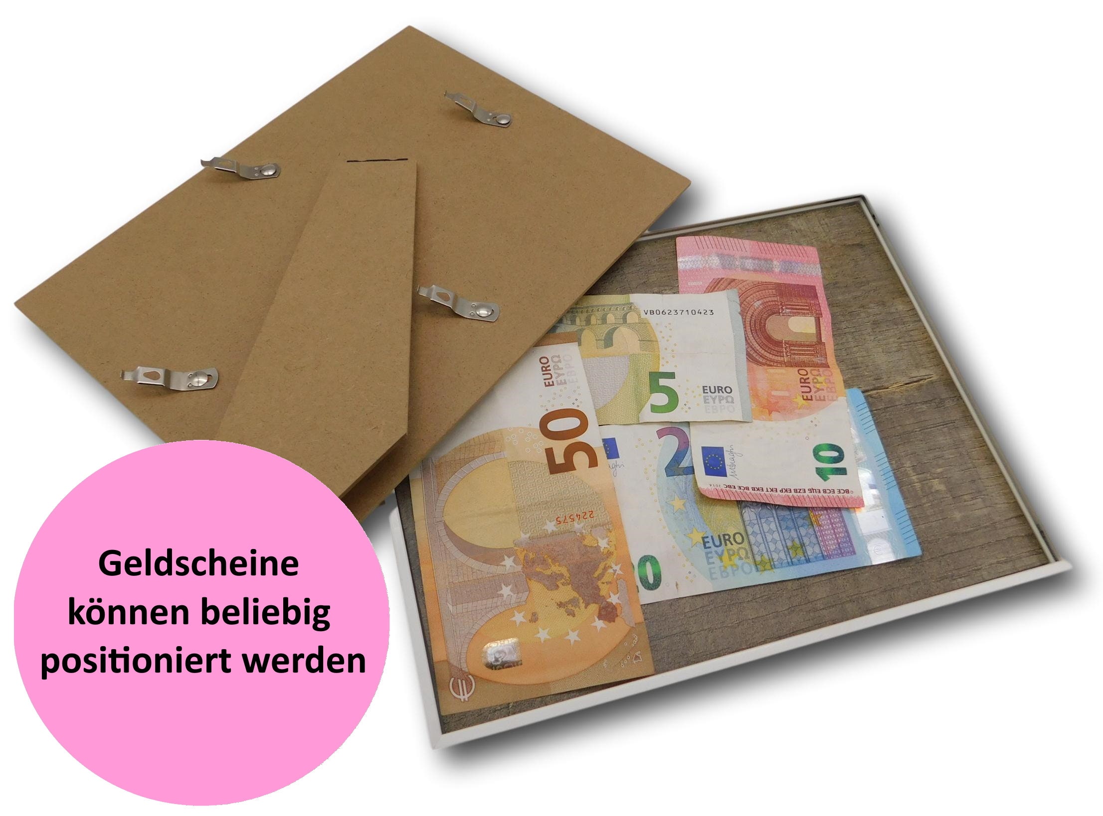 Geldgeschenk mit Herzmotiv im Bilderrahmen I Hochzeit I - Etsy.de