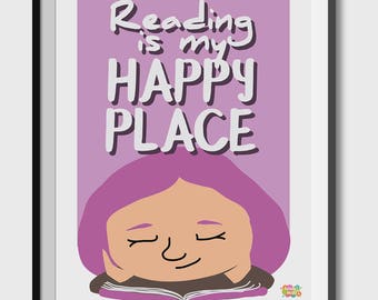 Reading poster | Etsy