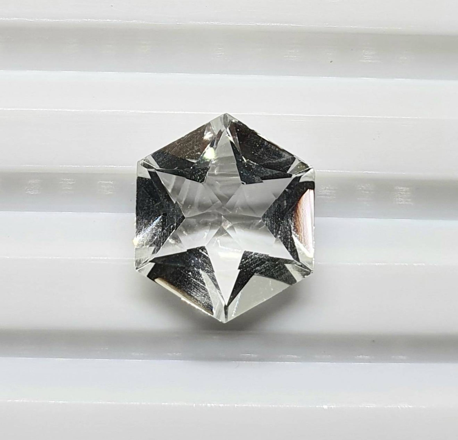 14MM Clear Quartz Faceted Hexagon Gemstone. Natural Crystal - Etsy UK