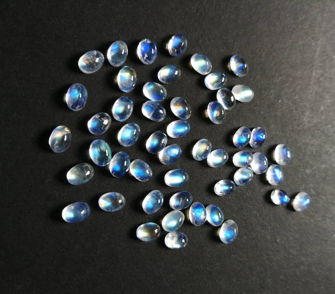 AAA Rainbow Moonstone Oval Shape Cabochons. 5x4mm 6x4mm 7x5mm - Etsy