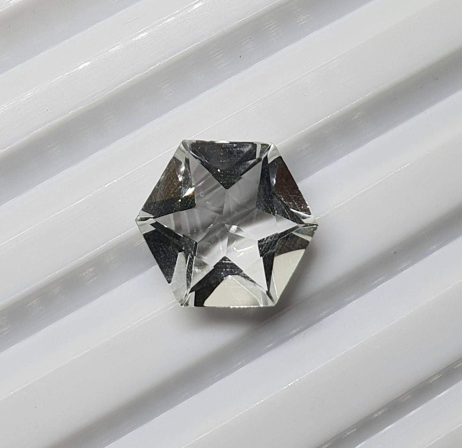 14MM Clear Quartz Faceted Hexagon Gemstone. Natural Crystal - Etsy UK