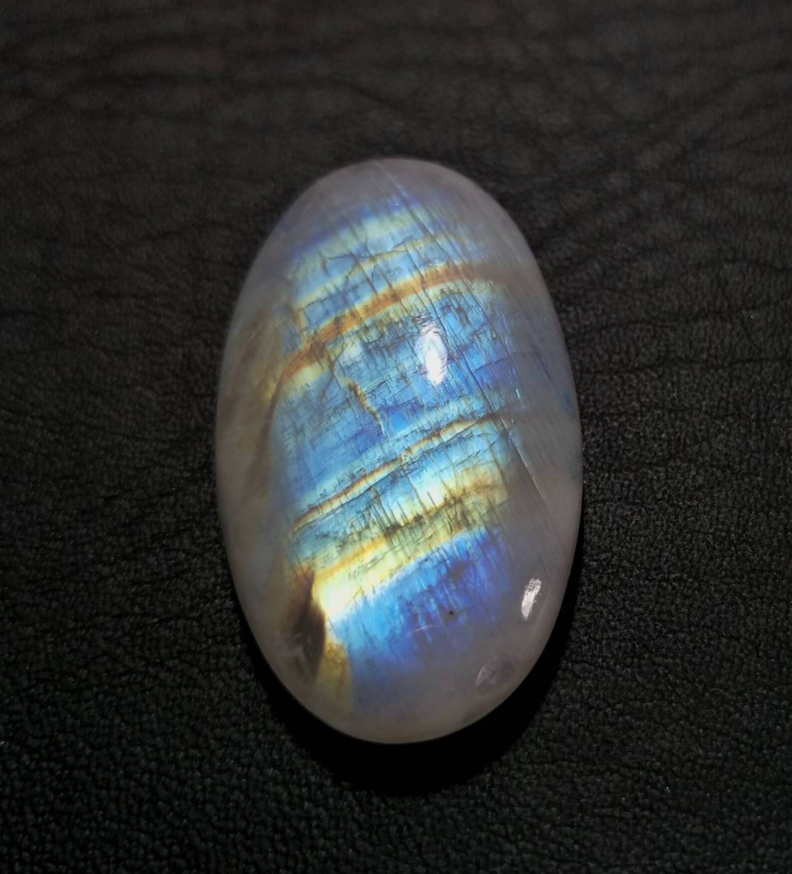 Blue Moonstone Cabochon 40x22mm Oval Shape. Natural Rainbow - Etsy Sweden