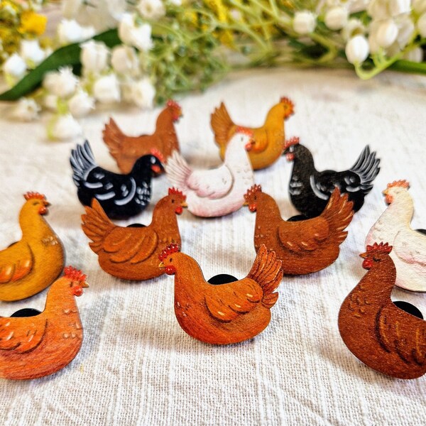 Chicken Pin - Etsy